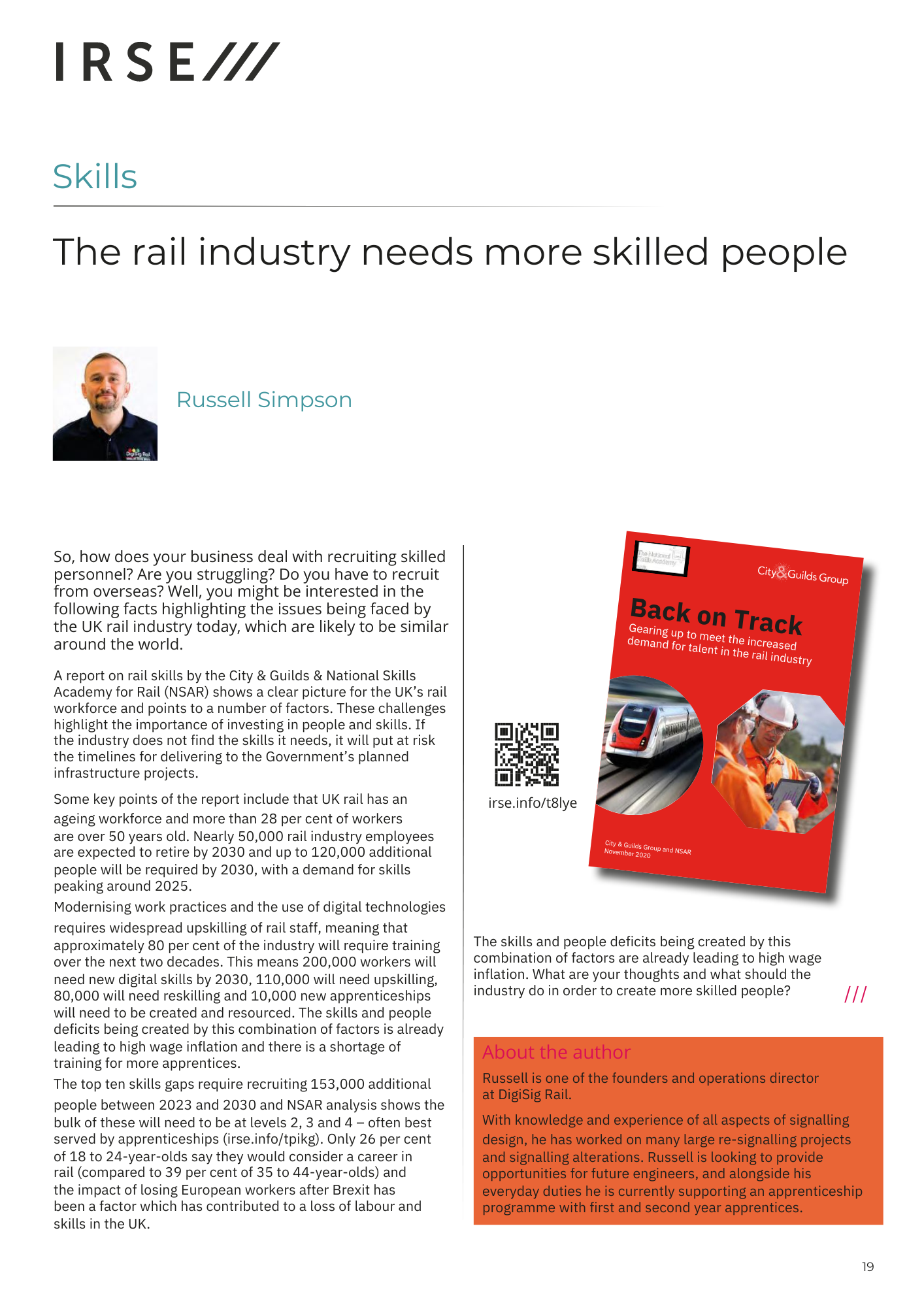 We made the news in IRSE – digisigrail.co.uk